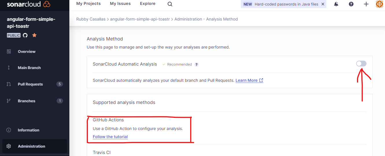 Tutorial Configurar GitHub Actions con SonarCloud