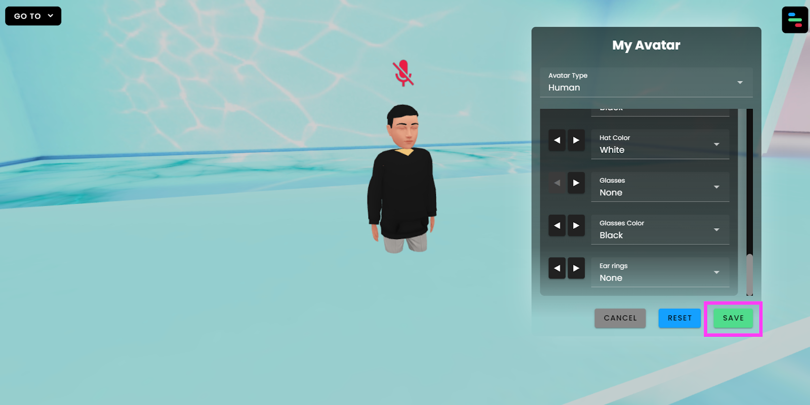 Creación de un avatar personalizado en FrameVR