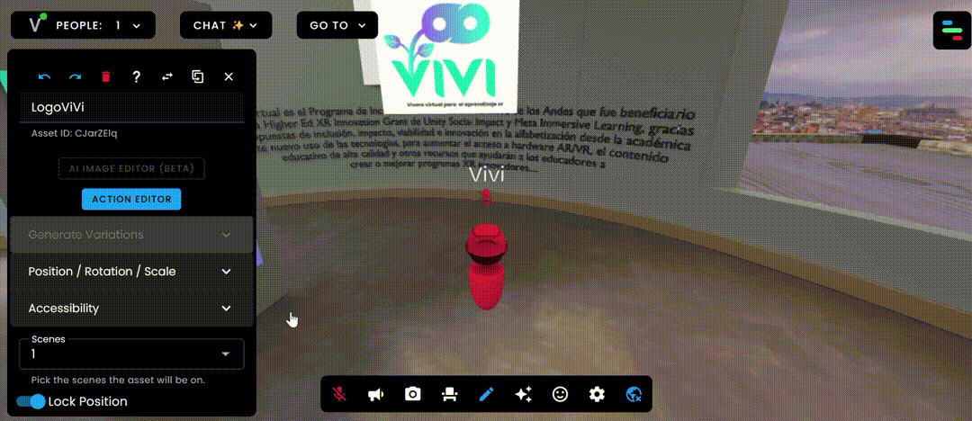 Cómo agregar interacciones personalizadas en FrameVR