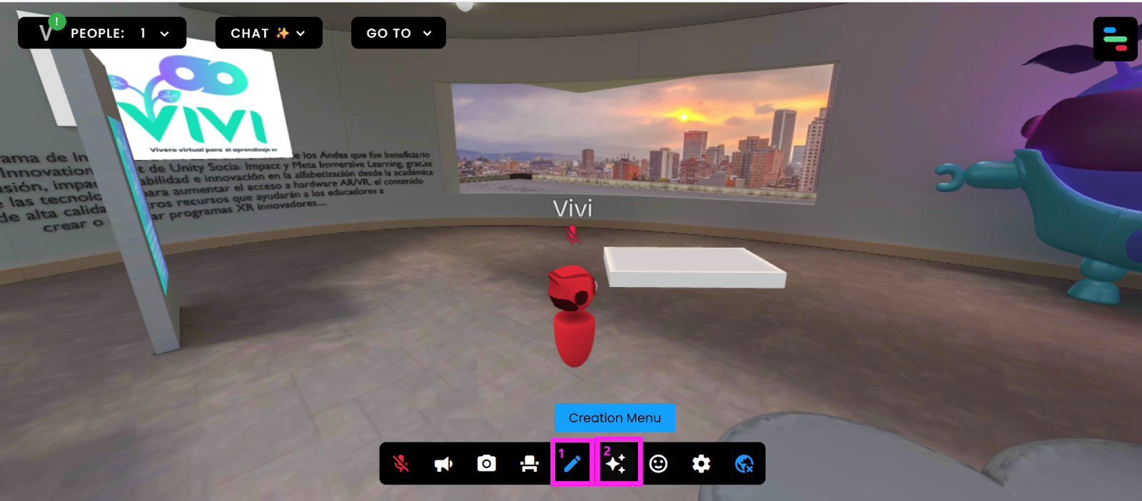 Cómo agregar interacciones predefinidas en FrameVR