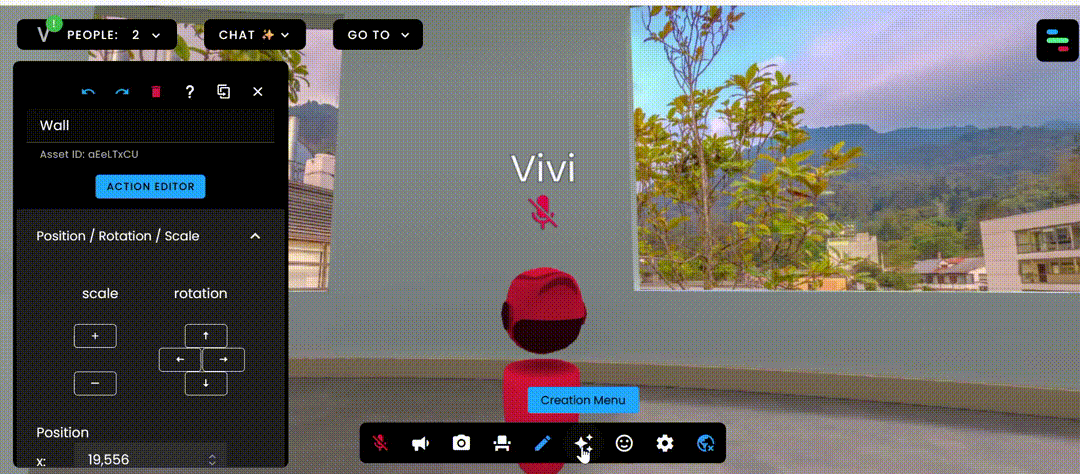 Cómo agregar interacciones predefinidas en FrameVR