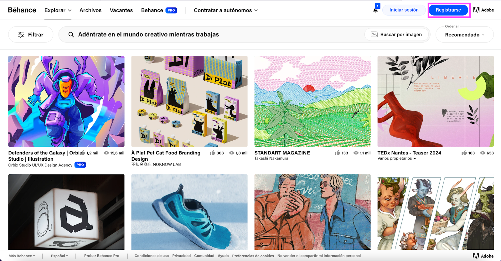 Manejo de Behance para Portafolio de Diseño