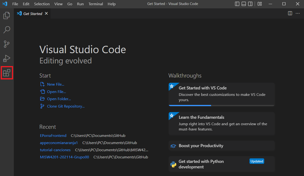 Tutorial: Alistamiento ambiente de desarrollo
