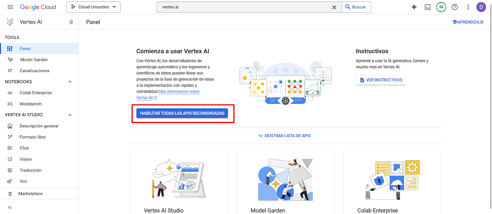 Tutorial notebooks con GPU y uso de API Gemini en GCP